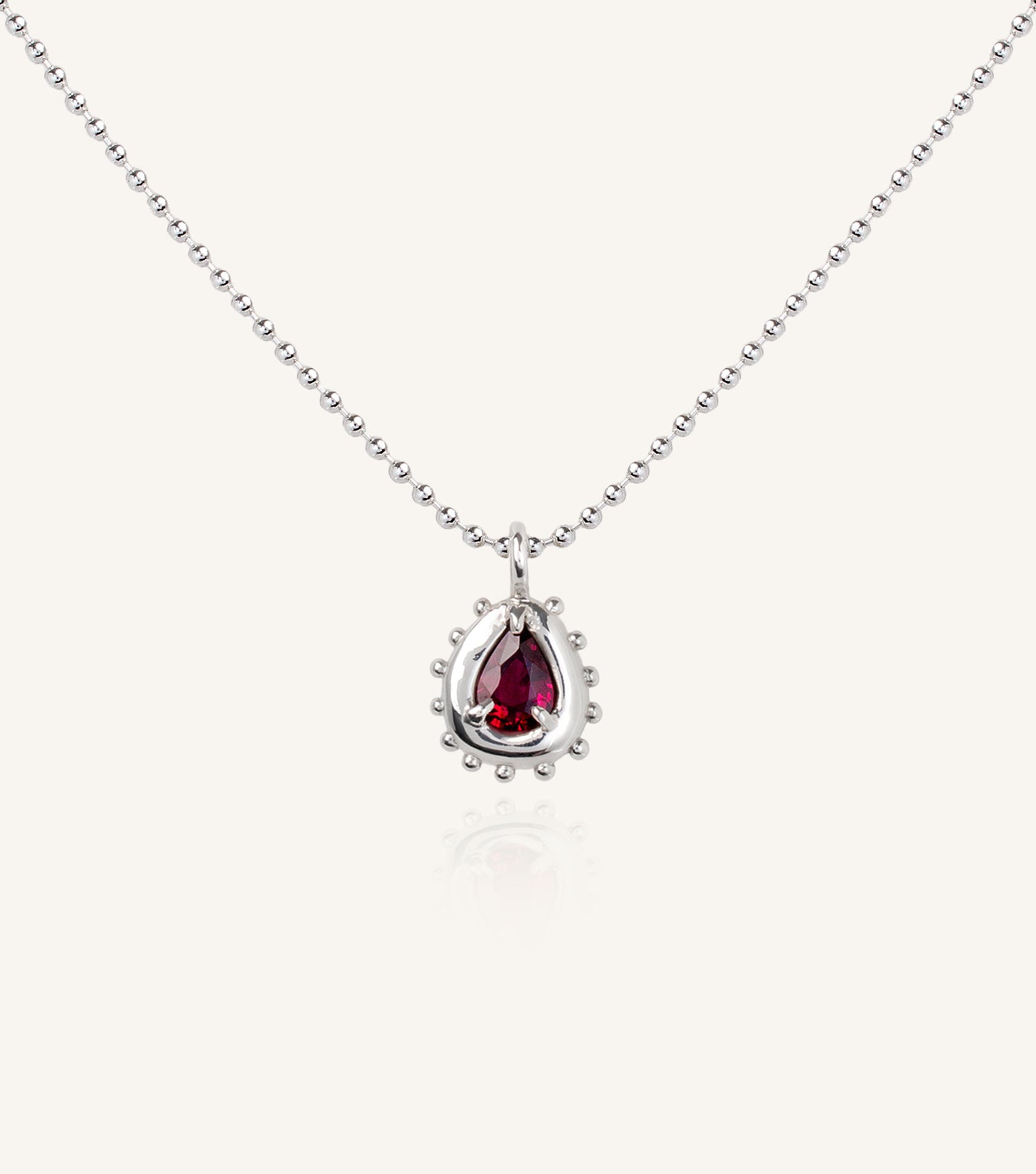 Molani Rhodolite Garnet Necklace | Sterling Silver Pendant | Skeleton ...